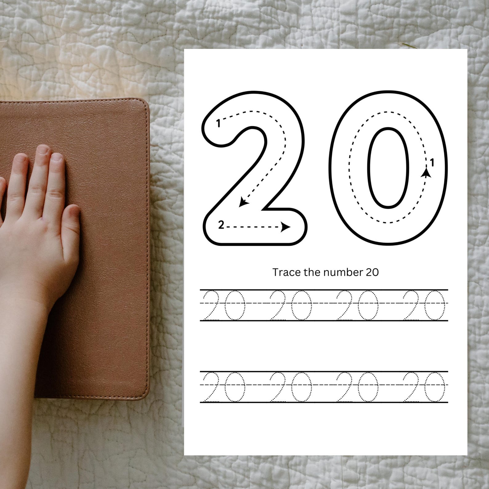 Printable 20 Number Tracing Worksheets, Traceable Numbers, Preschool ...
