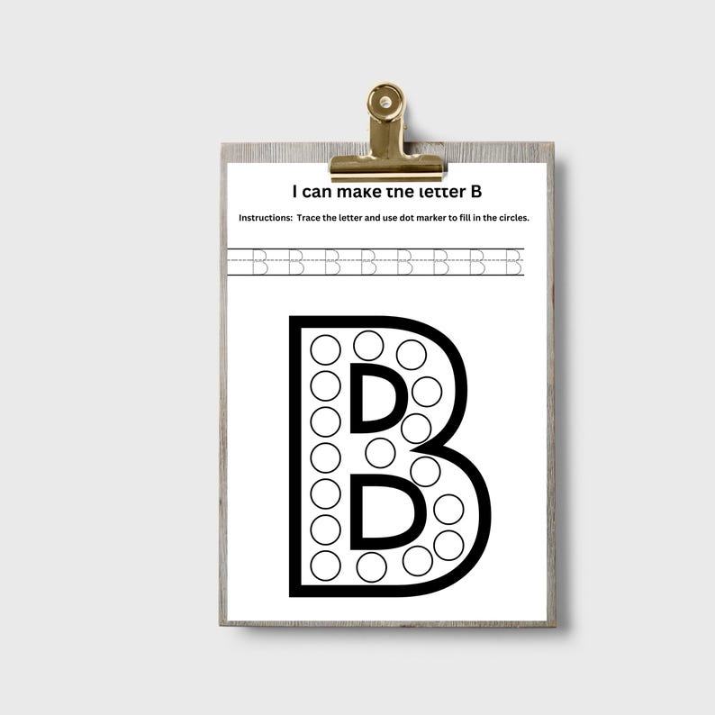 Alphabet and Numbers Dab a Dot Marker Worksheets, Dot Marker Activities ...