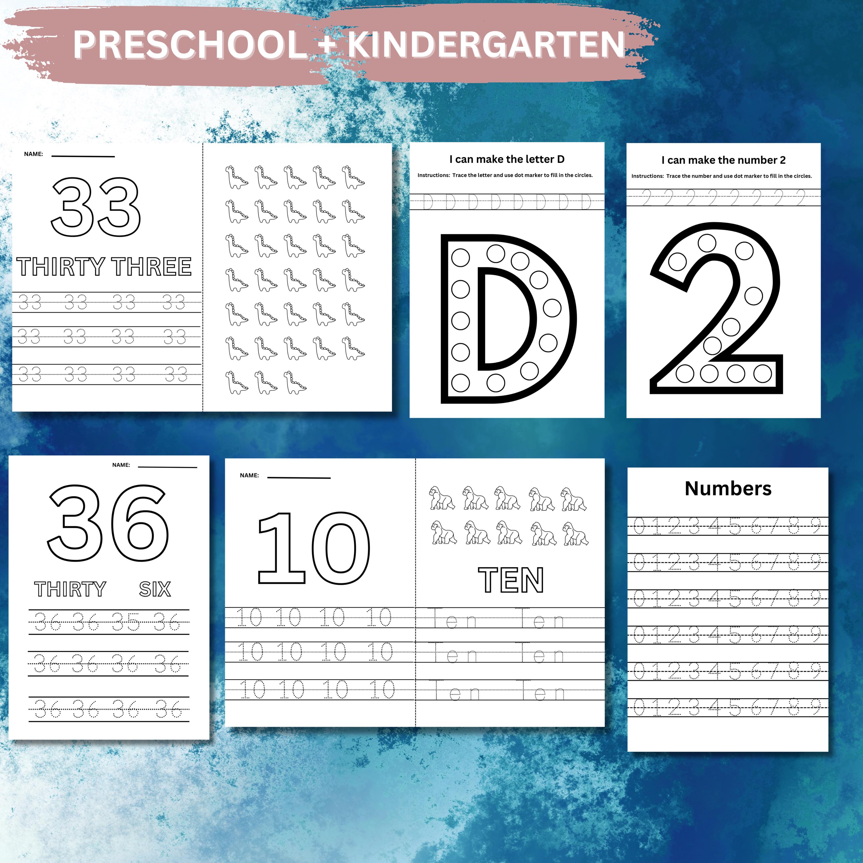 Preschool Pre-k Kindergarten Learning Bundle 600 Pages Printable ...