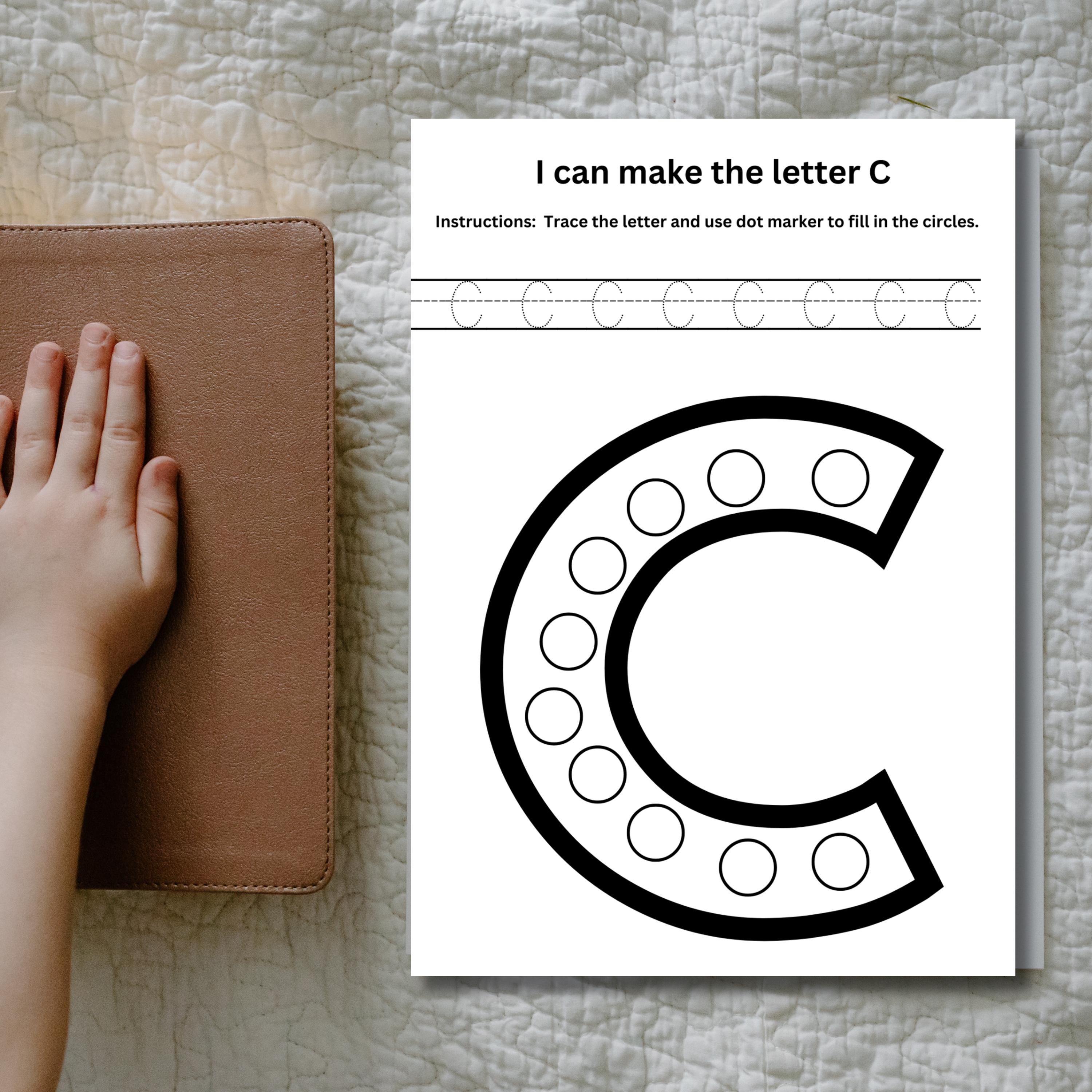 Alphabet and Numbers Dab a Dot Marker Worksheets, Dot Marker Activities ...