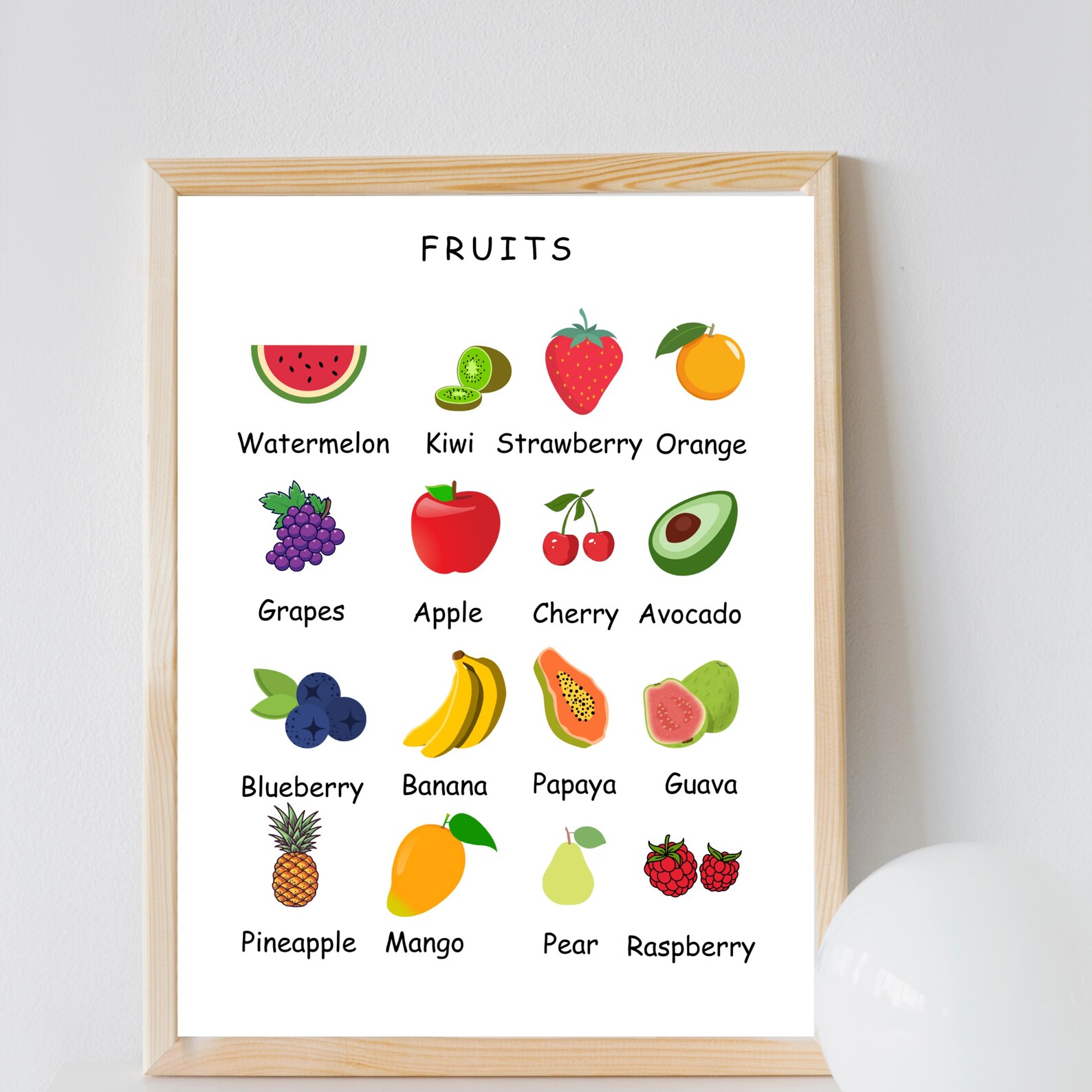 Printable Vegetables and Fruits Educational Posters, Classroom Decor ...