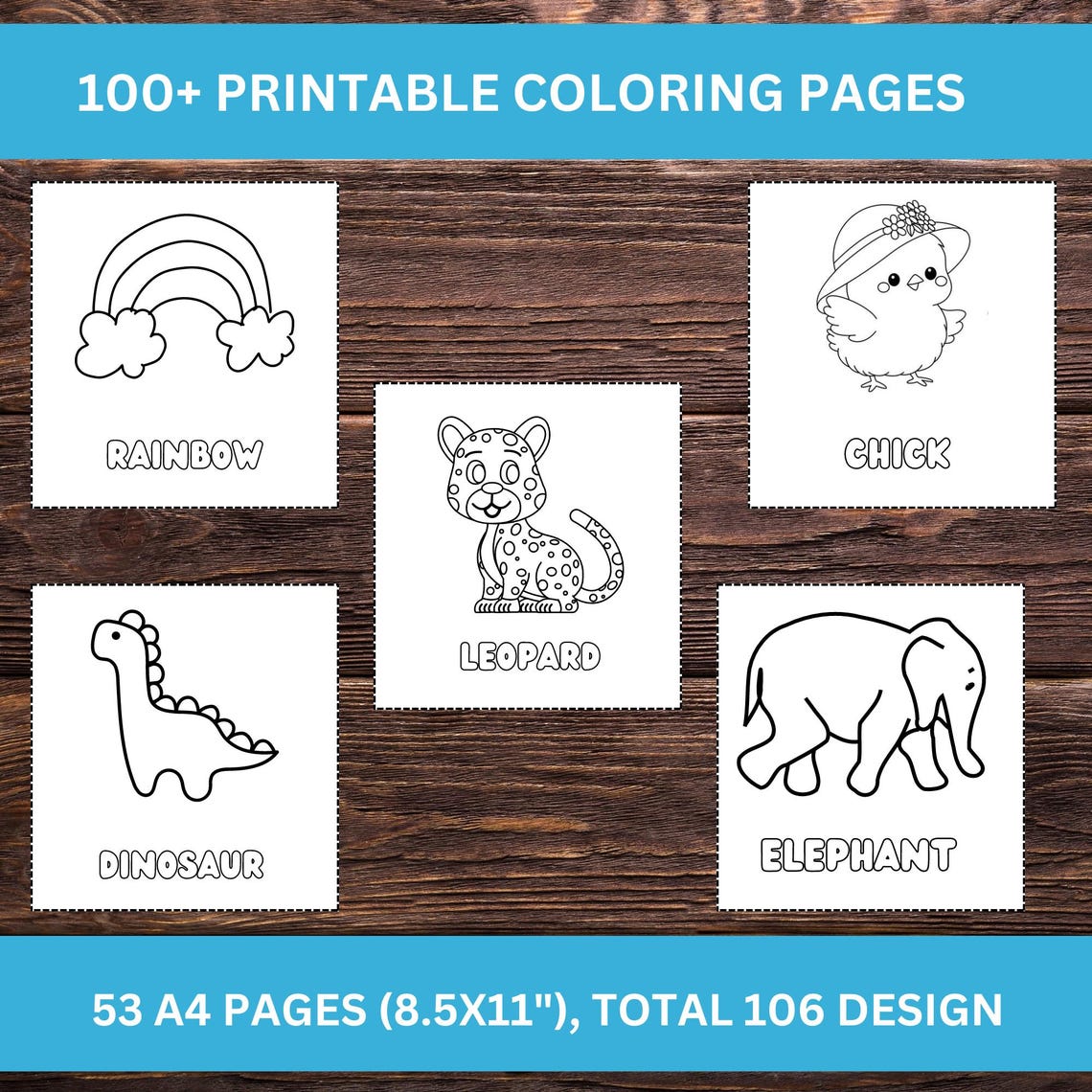100 Printable Coloring Pages for Kids, Toddlers, Preschoolers, Coloring ...