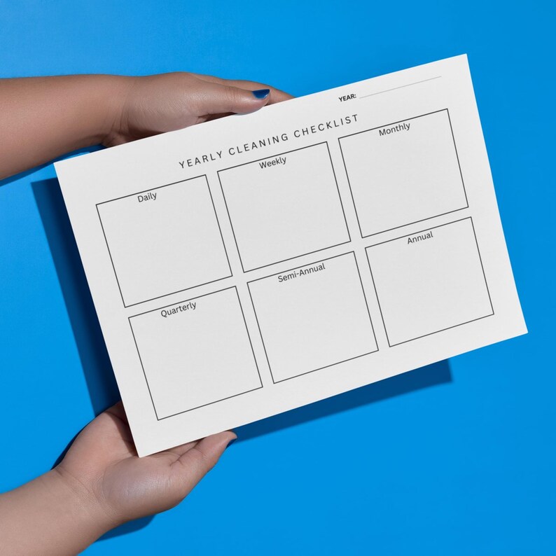 Printable House Cleaning Planner Landscape, Simple Cleaning Schedule ...