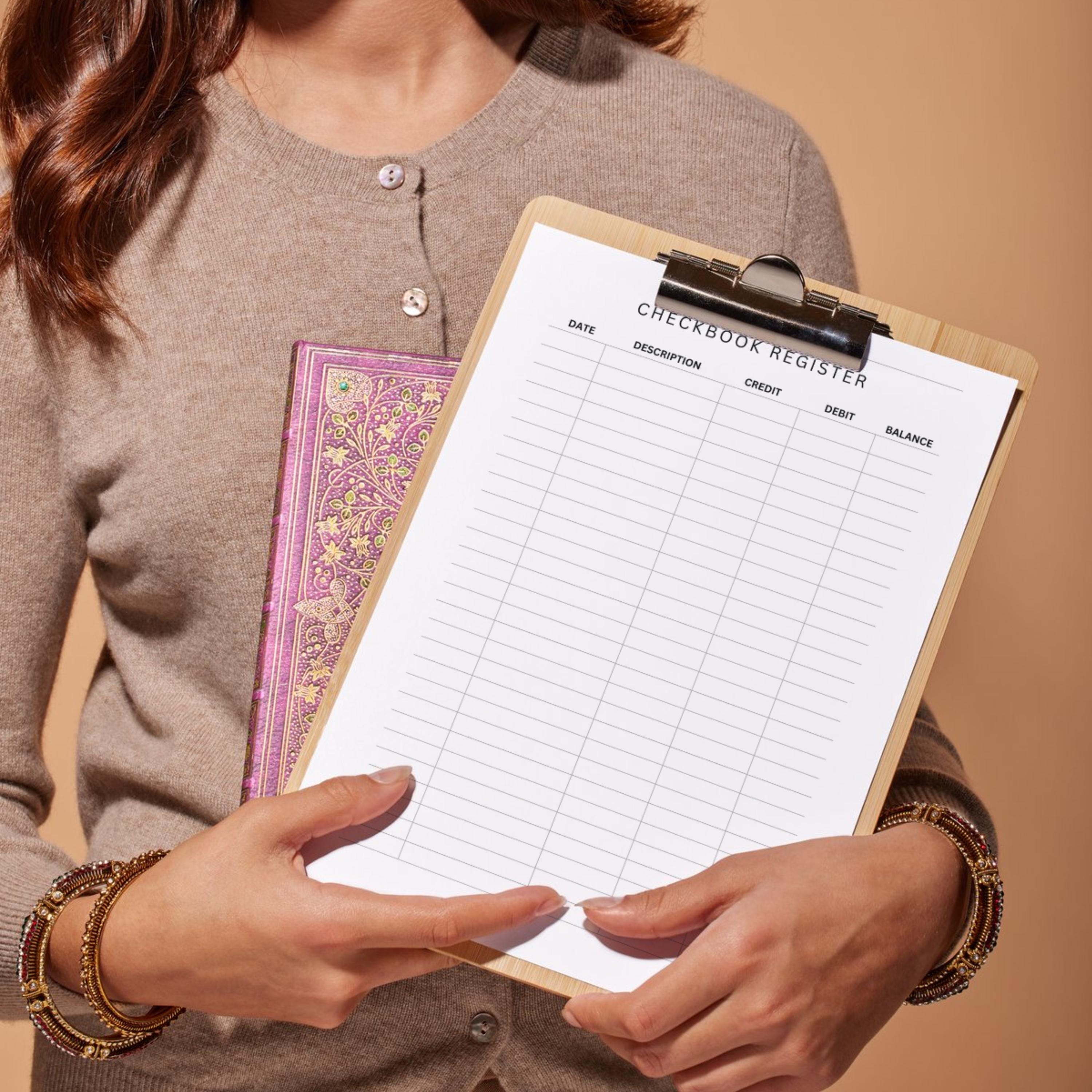 Instant Download Checbook Register Printable, Check Transaction Tracker ...