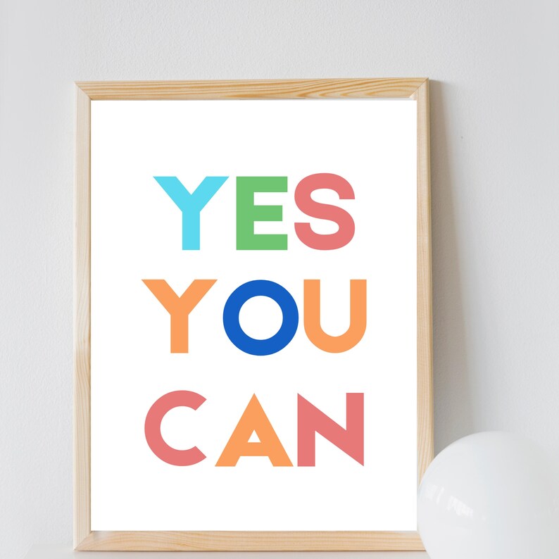 Positive Affirmation Poster, Classroom Decor, Educational Yes You Can ...