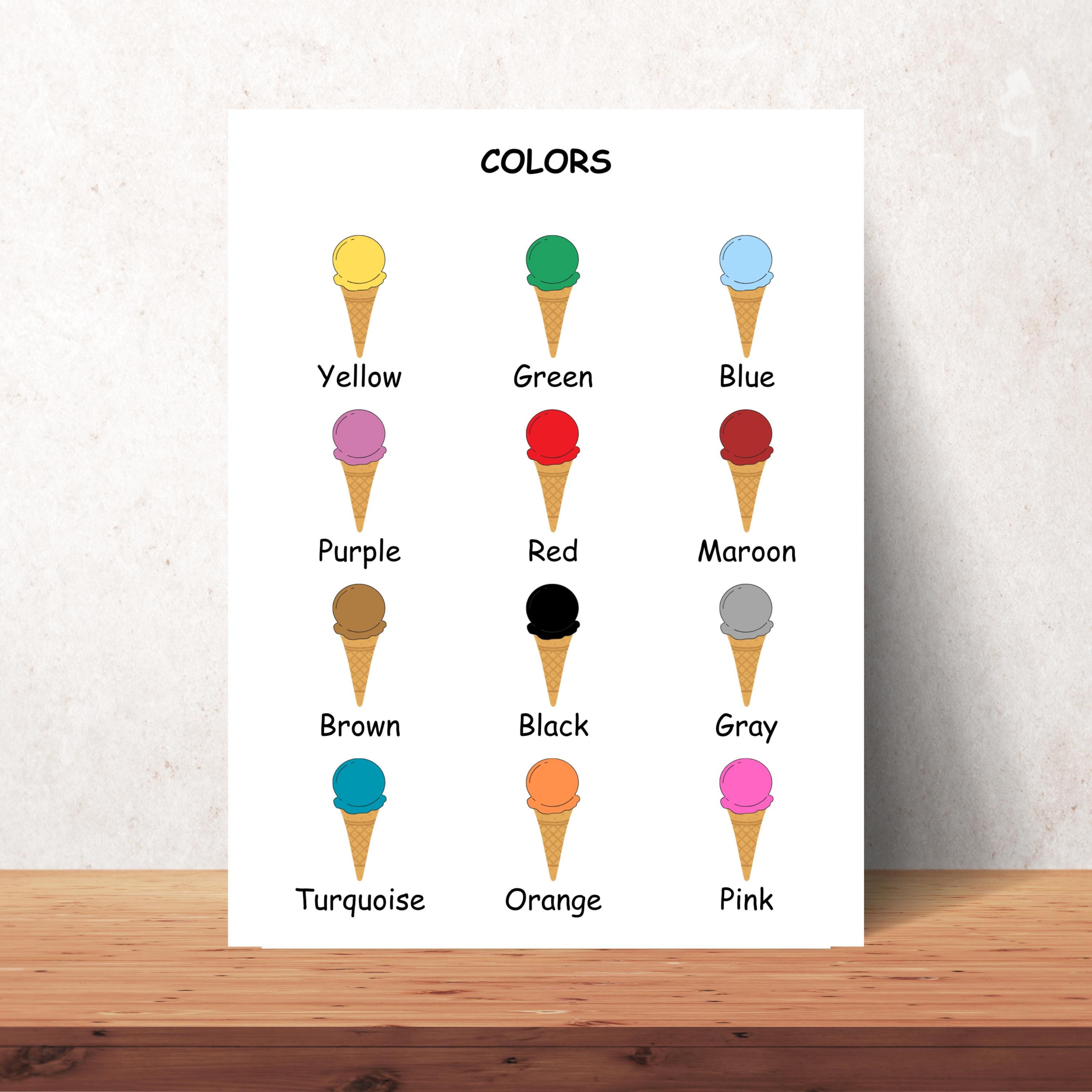 Colors Educational Poster, Montessori Poster, Learn Colors, Classroom ...