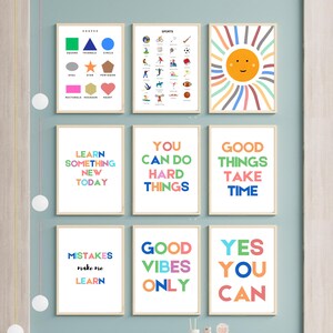 38 Classroom Decor Bundle Set, English Homeschool Educational Posters ...