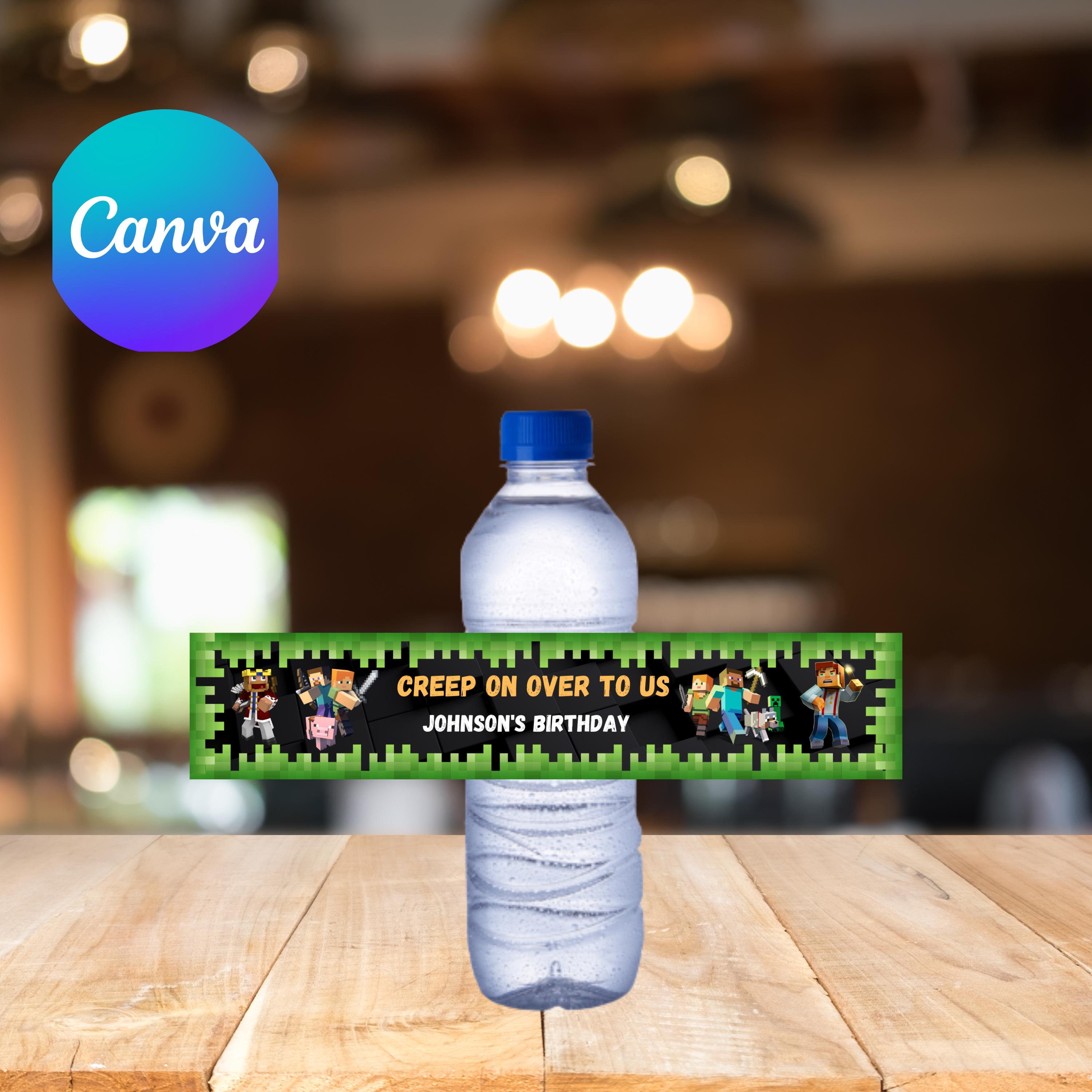 Mine Theme Bottle Label Template Crafter Labels 1.7x8.25 Inch Editable ...