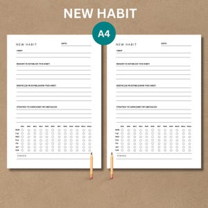 Printable Build a New Habit Planner, 12 Week Habit Tracker Journal, New ...