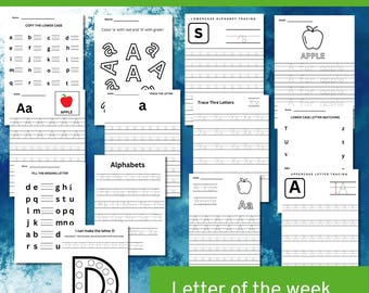 Letter of the Week Worksheets Printable, Alphabet Busy Book, Learning ...