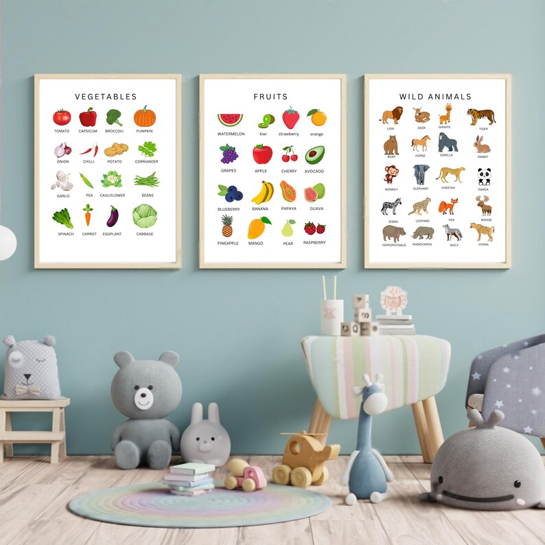 38 Classroom Decor Bundle Set, English Homeschool Educational Posters ...