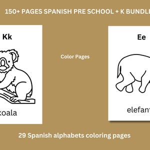 Spanish Prek + K Bundle, 100 Pages | Spanish Preschool & Kindergarten ...