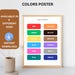 Colors Poster, Classroom Decor, Educational Poster, Colours Educational ...