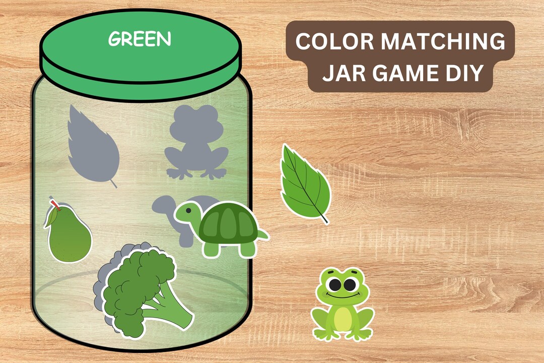 Color Matching Activity for Kids, Sorting Colors in Jars, Toddler Color ...