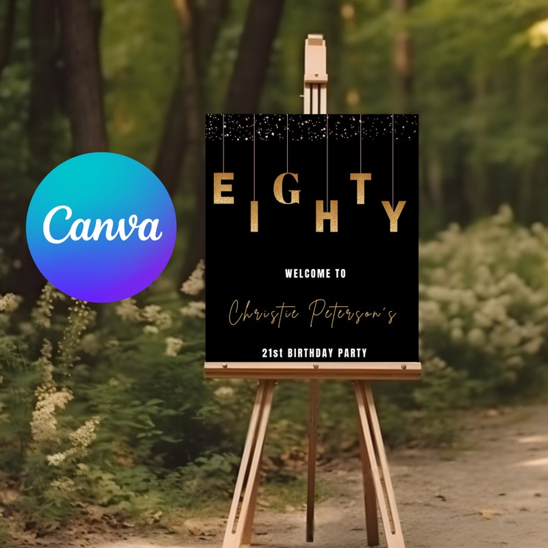 80th Birthday Sign - Etsy