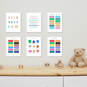 38 Classroom Decor Bundle Set, English Homeschool Educational Posters ...