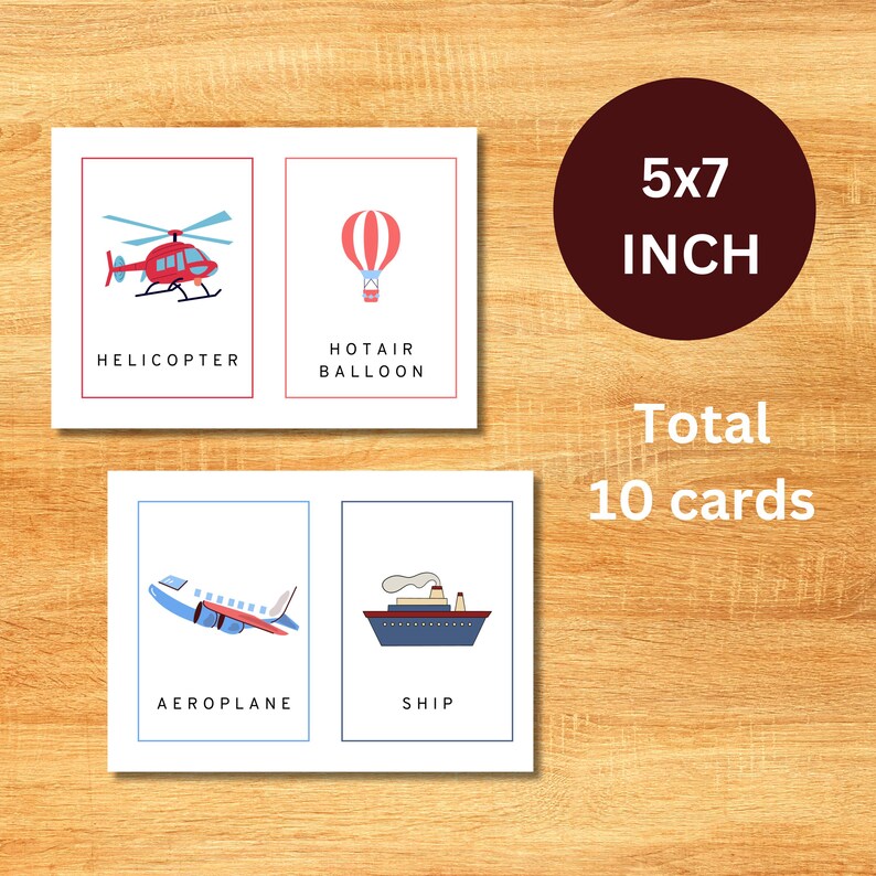 Transport Vehicles Flash Cards, Preschool Transport Flash Cards ...
