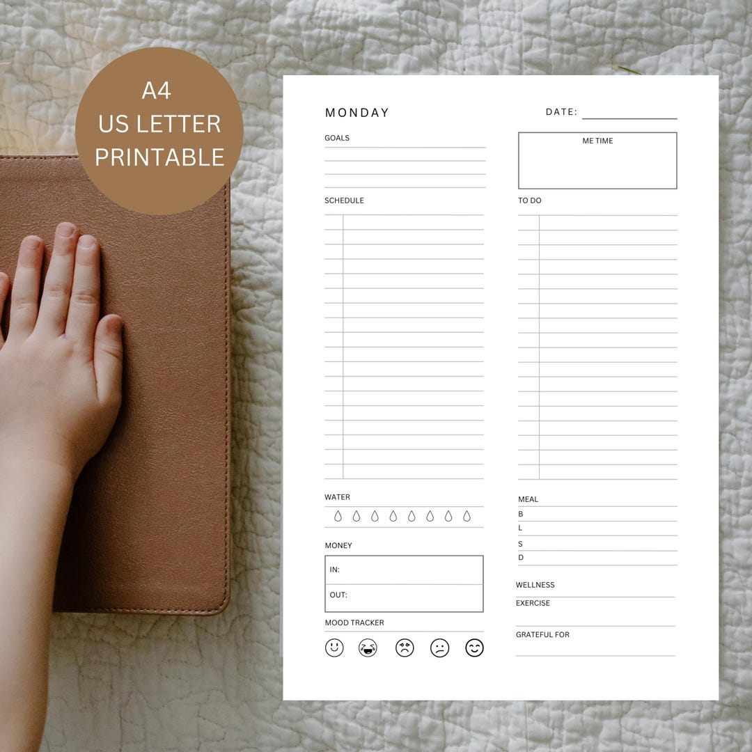 7 Day Planner Printable, Weekly Planner, Daily to Do List for Work ...