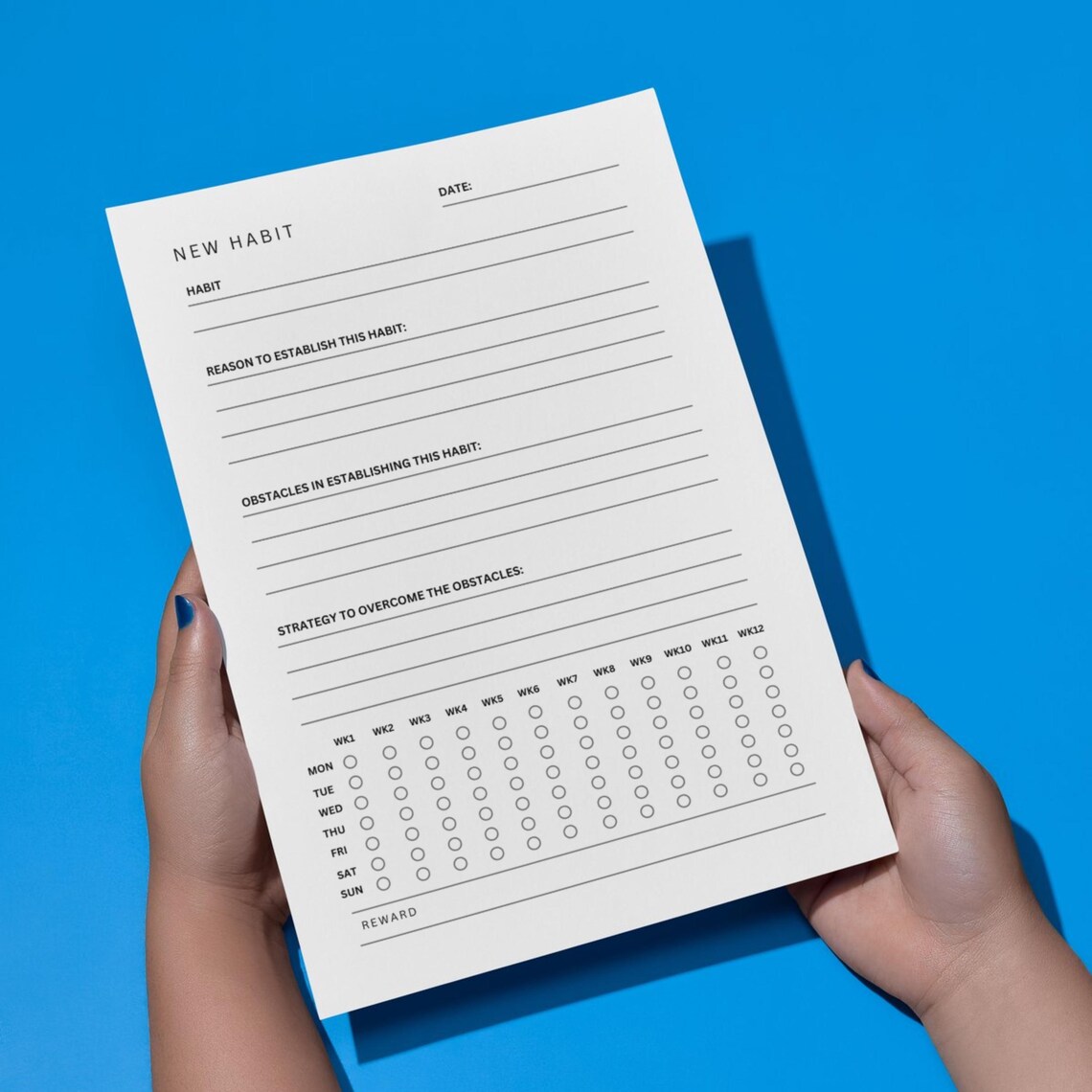 Printable Build a New Habit Planner, 12 Week Habit Tracker Journal, New ...