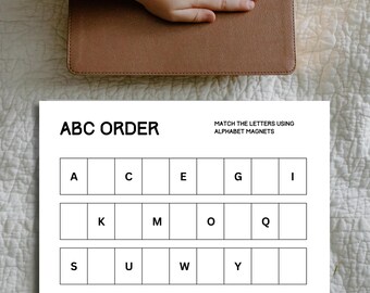 6 Printable ABC Order Work Mats/worksheets. Preschool-kindergarten ...