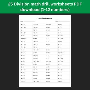 25 Printable Division Worksheets PDF Download, Fill in the Blanks ...