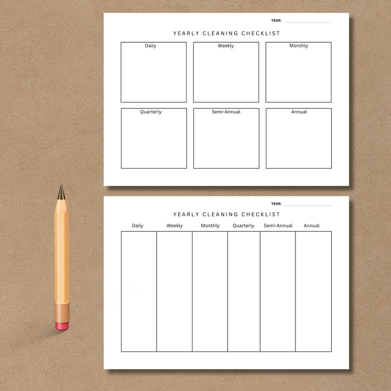 Printable House Cleaning Planner Landscape, Simple Cleaning Schedule ...