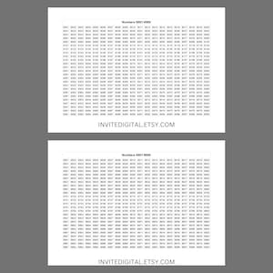 1-10000 Numbers Chart List | Each Page Has 500 Words| Count to 10000 ...