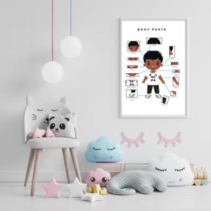 Body Parts Poster, Educational Posters, Montessori Materials, Nursery ...