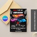 Editable Wheels Hot Cars Birthday Invitation Template Printable Canva ...