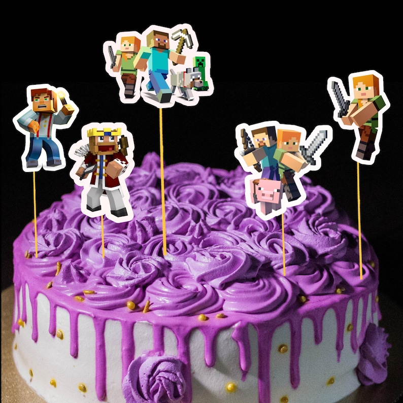 Mine Theme Crafter Cake Topper File PDF Instant Download | DIY Mine P ...