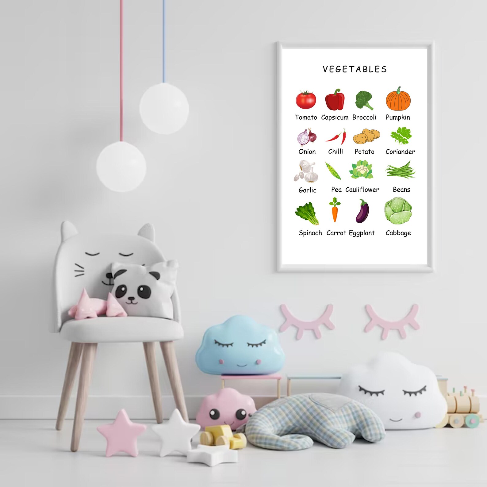 Printable Vegetables and Fruits Educational Posters, Classroom Decor ...