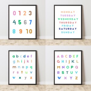 Educational Posters Set, 15 Homeschool Prints, Montessori Classroom ...