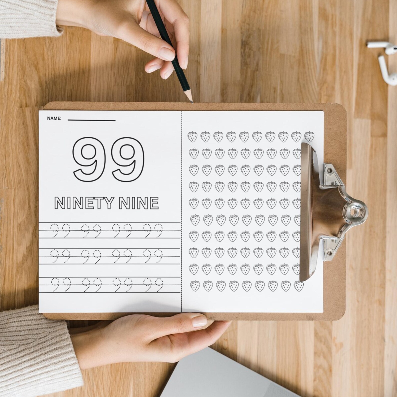 1-100 Numbers Writing Tracing Worksheets, Traceable Numbers, Preschool ...