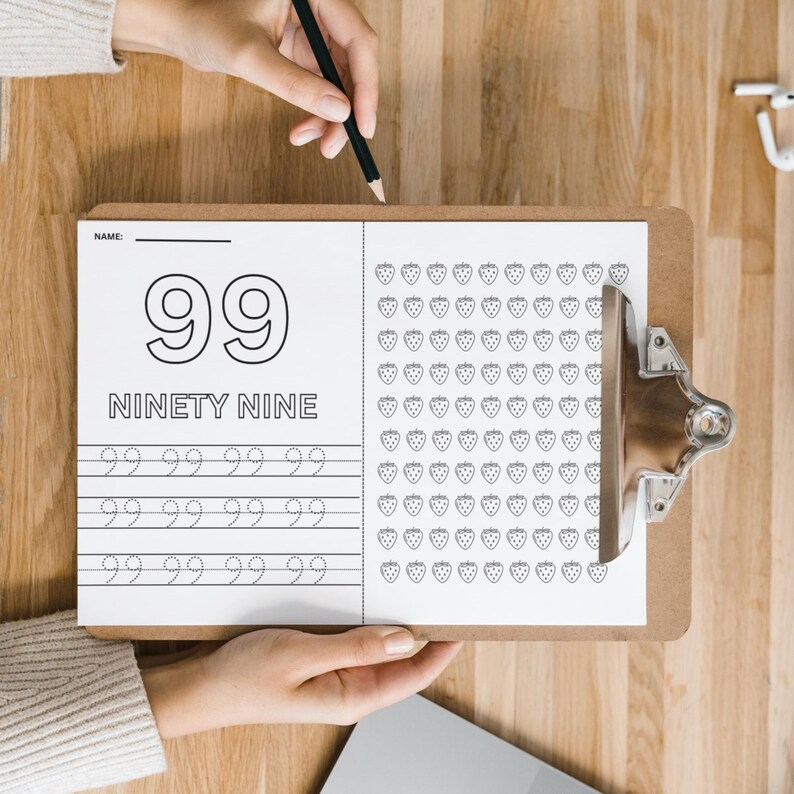 1-100 Numbers Writing Tracing Worksheets, Traceable Numbers, Preschool ...