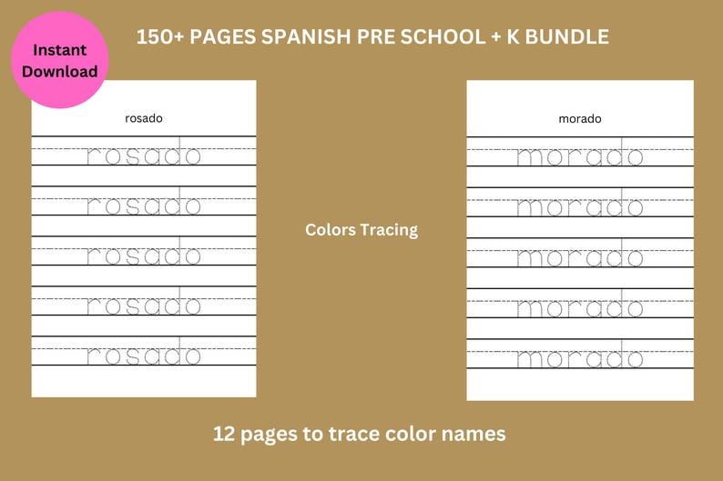 Spanish Prek + K Bundle, 100 Pages | Spanish Preschool & Kindergarten ...