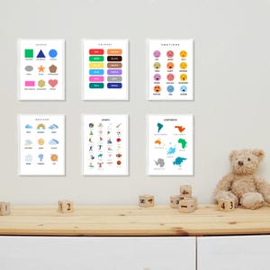 38 Classroom Decor Bundle Set, English Homeschool Educational Posters ...