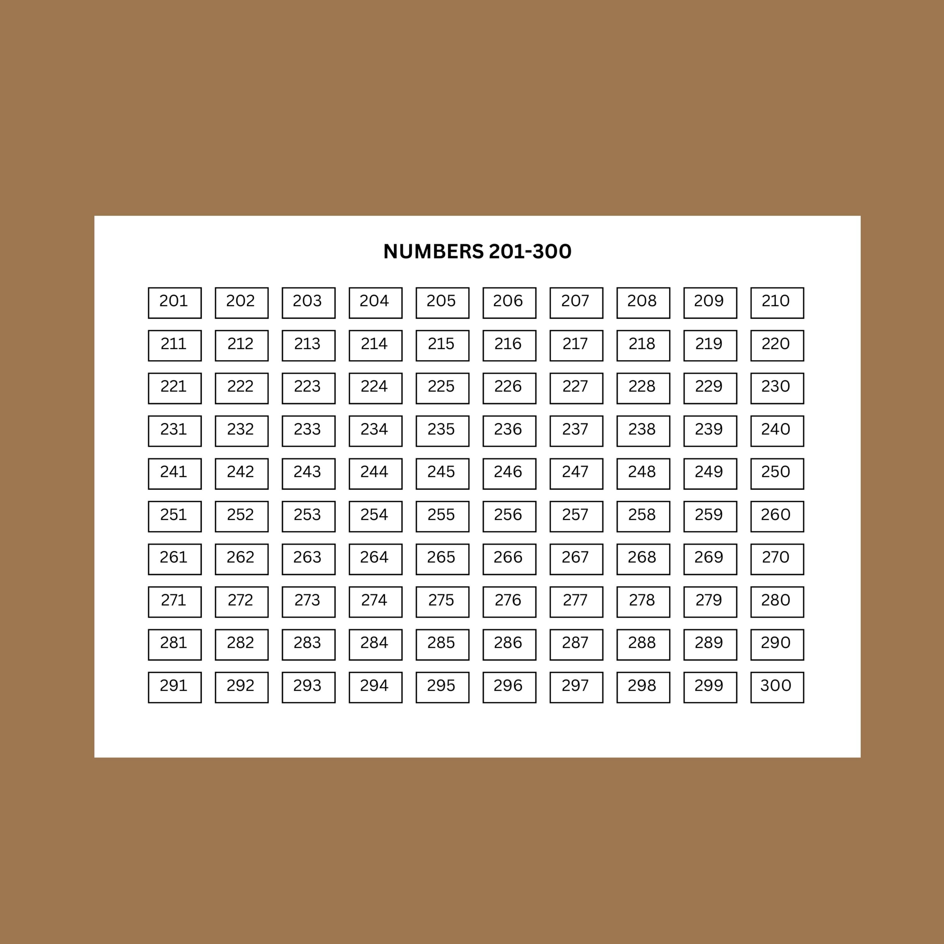 Number Charts 1-1000 | Numbers 1-1000 Printable | Numbers and Counting ...