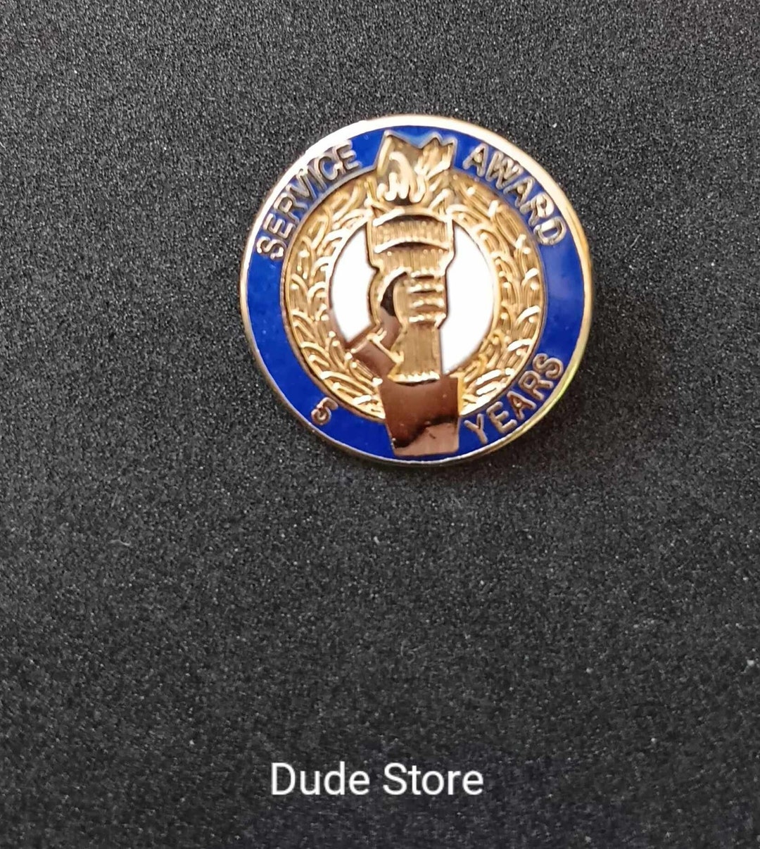 LAPEL PIN - Service Award Celebrating 5 Years of Service - Gold Tone ...