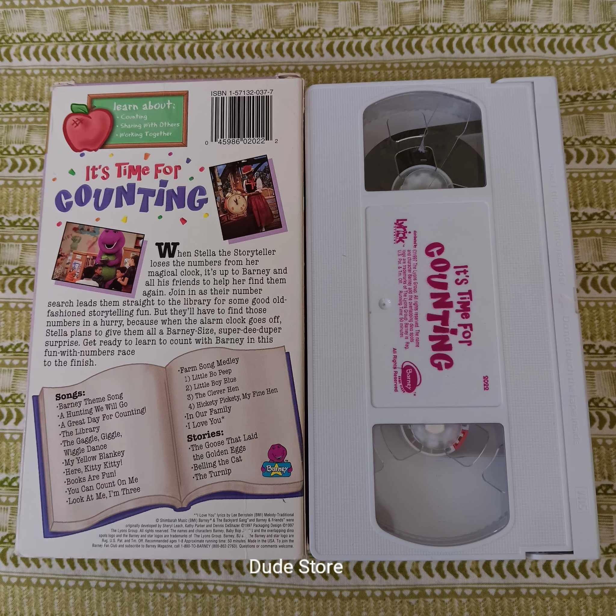 Barney & Friends It's Time for COUNTING 1998 VHS Classic Collection - Etsy