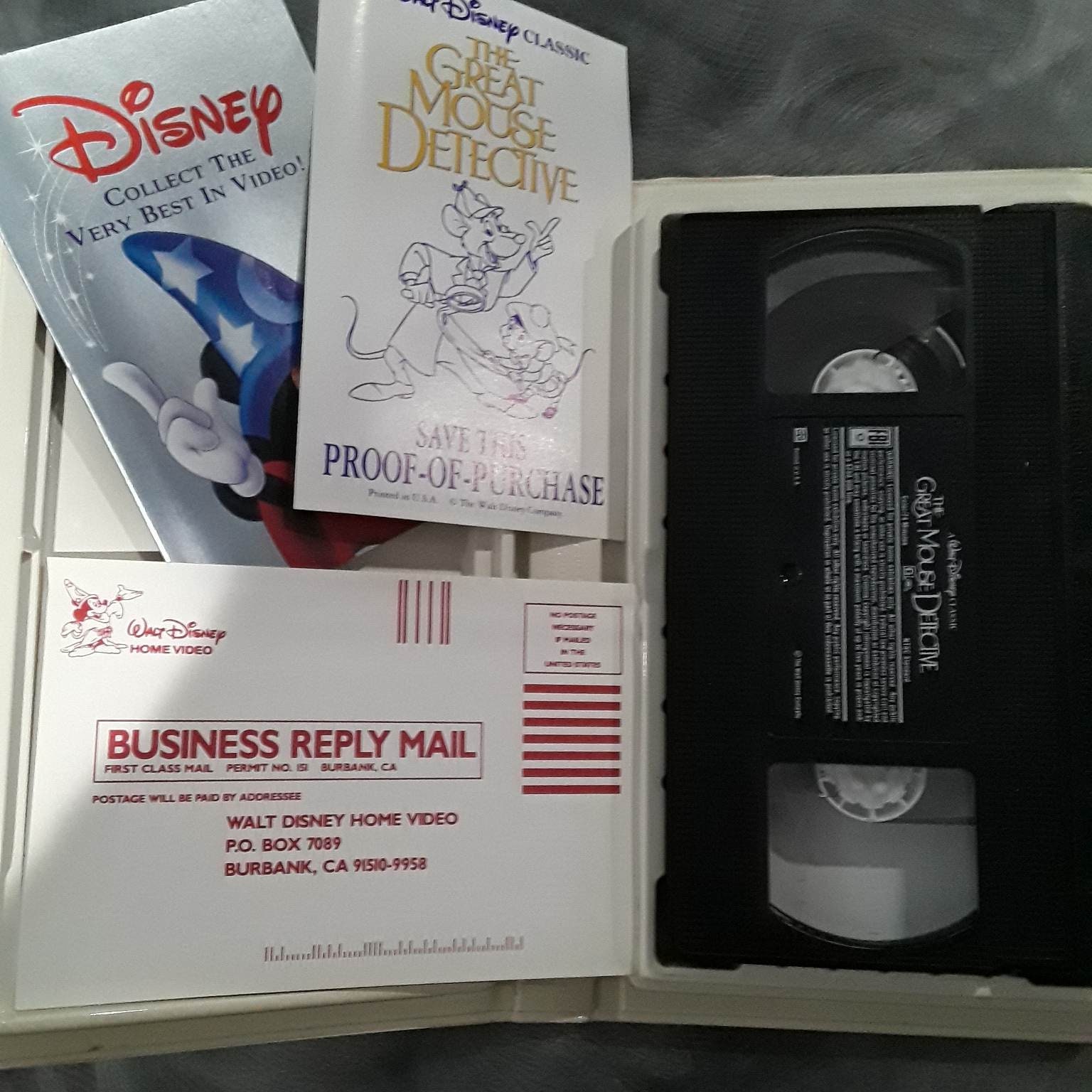 RARE BLACK DIAMOND Walt Disney Classic the Great Mouse Detective 1992 ...