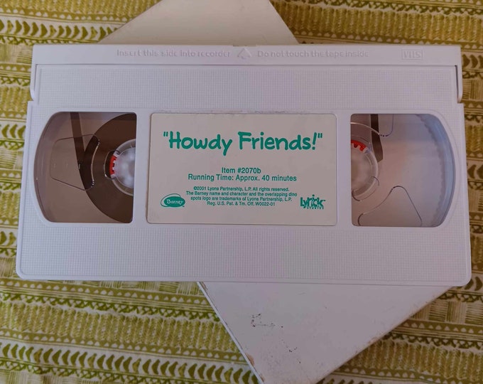 Barney - Howdy Friends - VHS - 2001 Classic - (basic White Slip Case ...