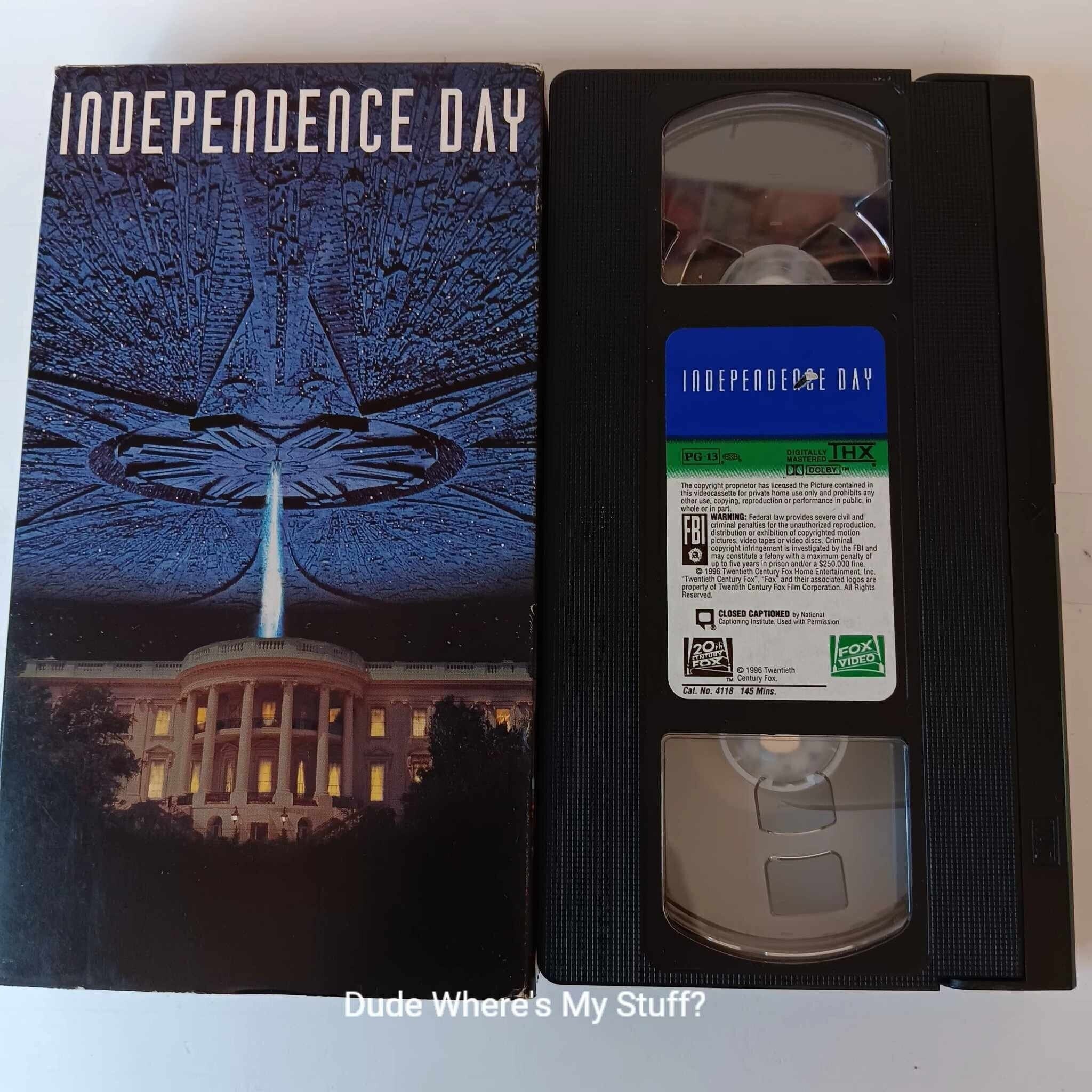 INDEPENDENCE DAY - 1996 VHS - Tested & Plays - Will Smith - Jeff ...