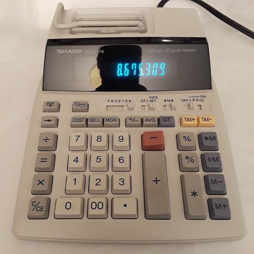 SHARP EL-1801 P III Vintage Calculator Powers up Desktop Unit Adding ...