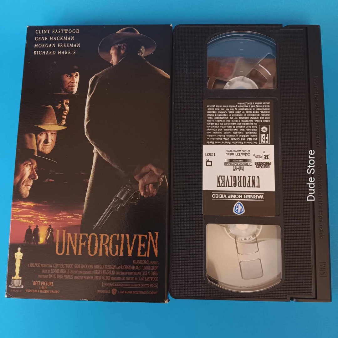 UNFORGIVEN - Clint Eastwood - Gene Hackman - Rated R - 1992 VHS - Etsy