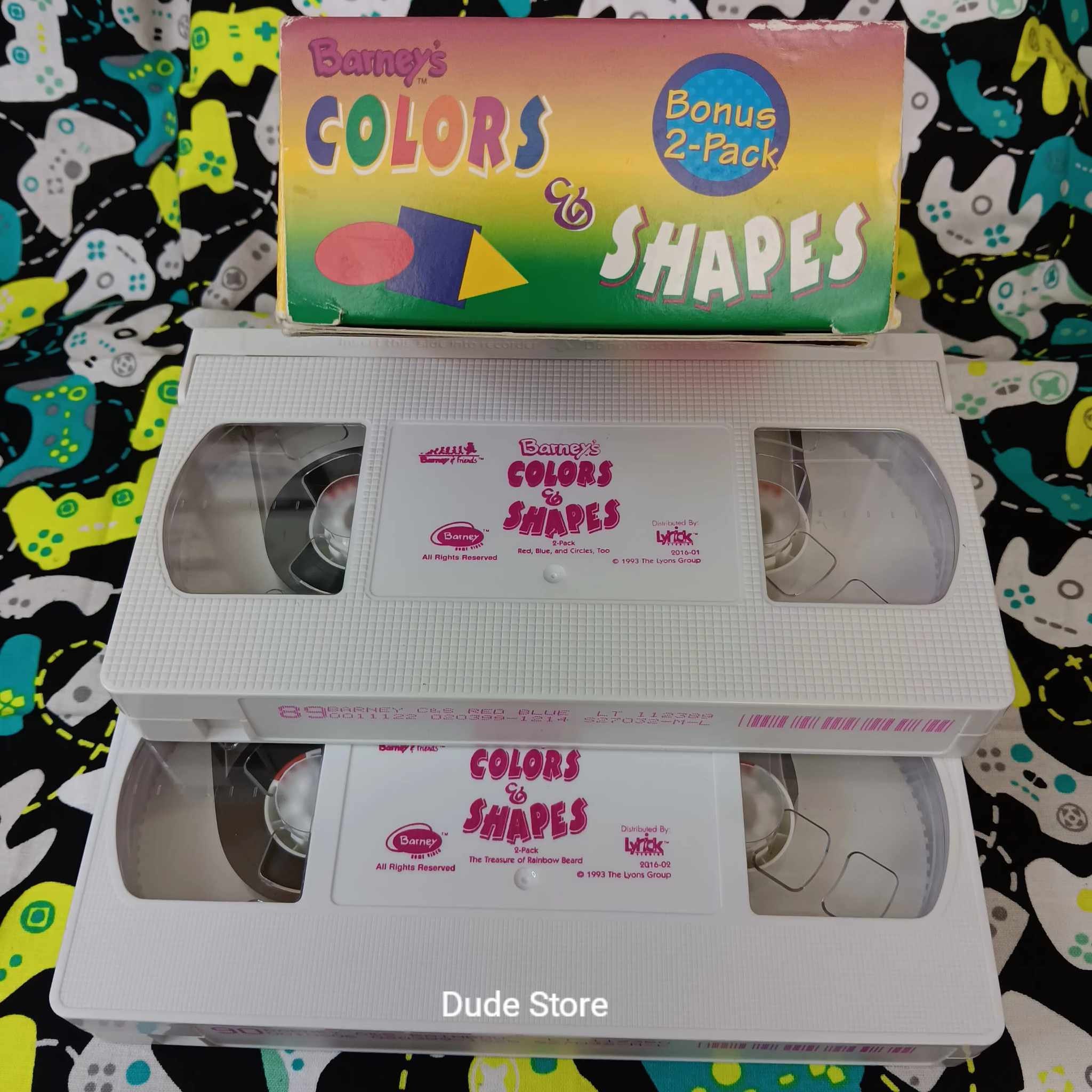 Barney's Colors & Shapes - 1997 VHS - Bonus 2 Pack - Etsy