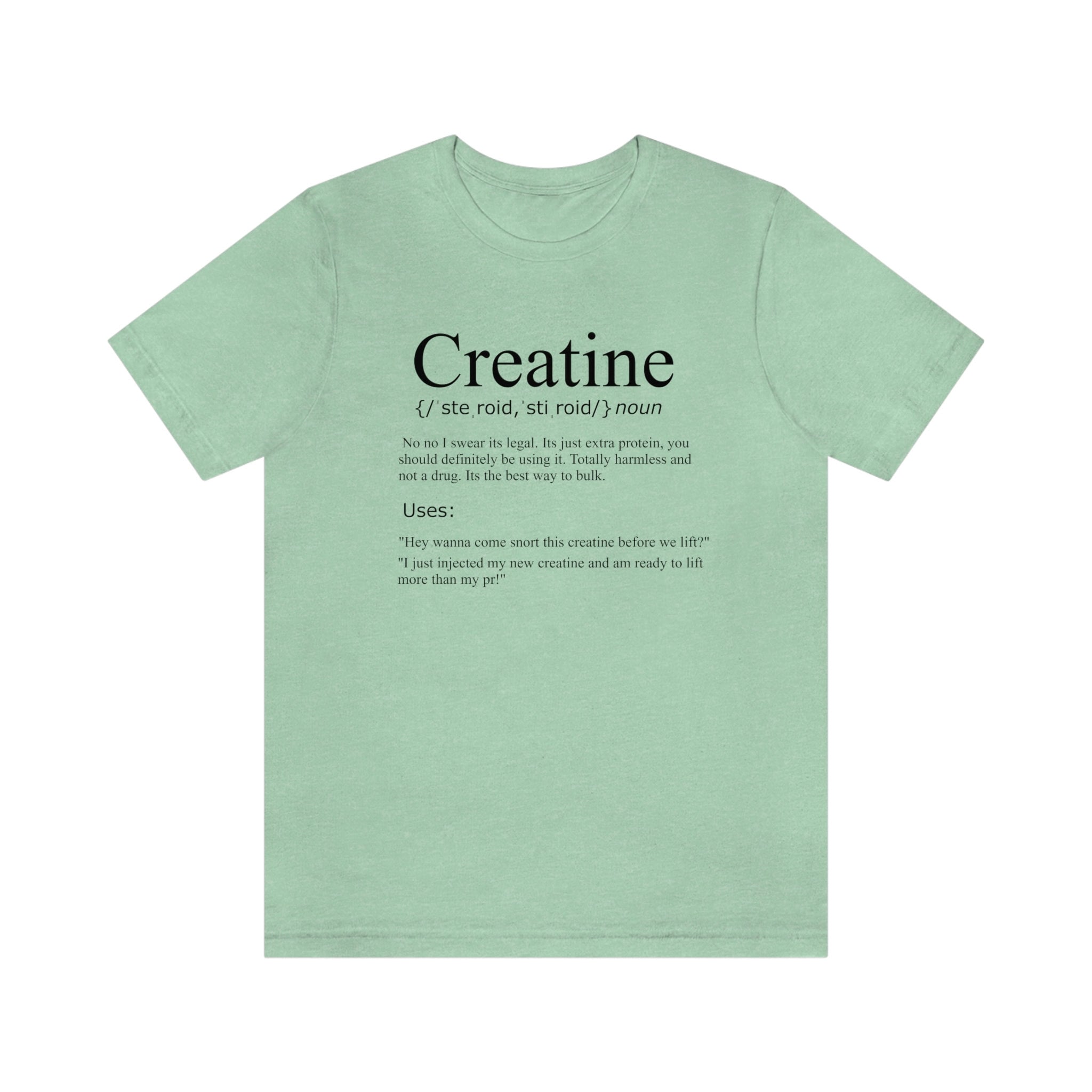Creatine Definition Workout Shirt, Funny Lifting and Exercising Shirt ...