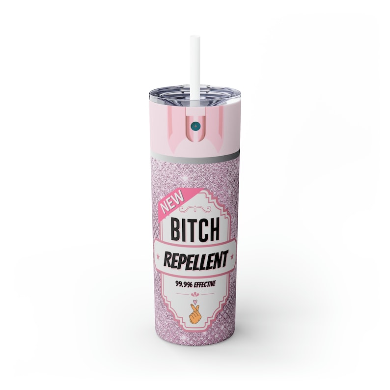 Bitch Repellent Glam Luxe Spray Can Tumbler,bitch Be Gone Funny Sassy ...