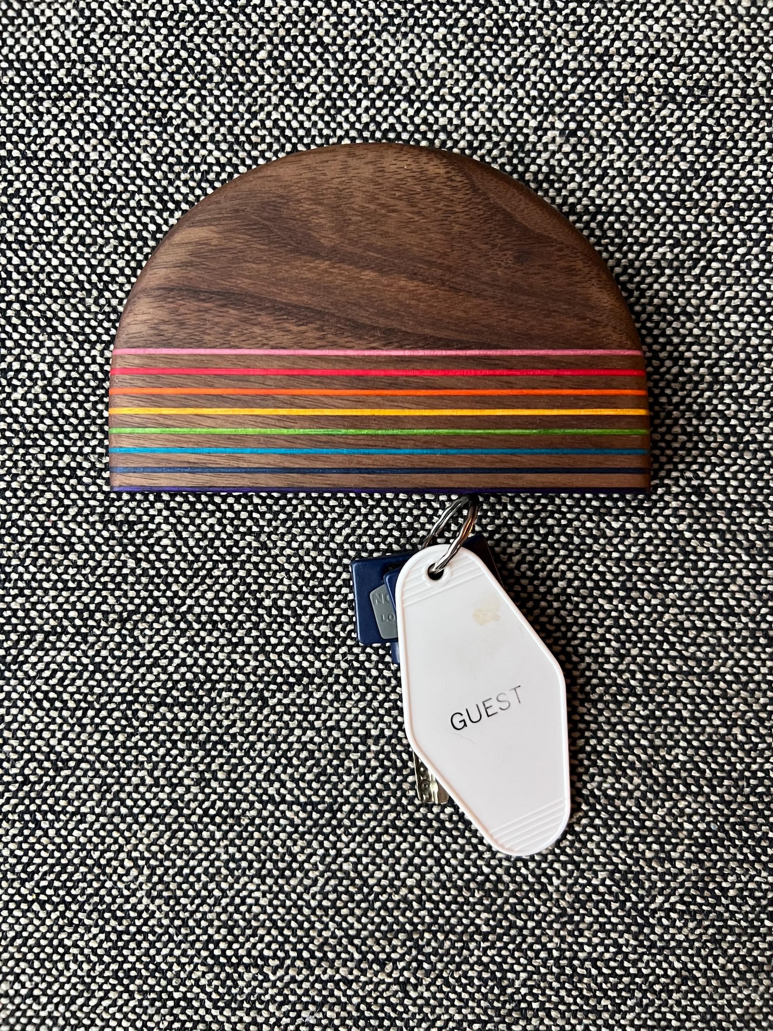 Walnut Key Holder | Wood Key Tray | Key Hook - Etsy