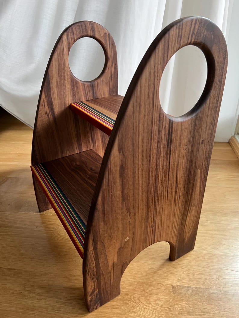 Wooden Stool | Kids Stool | Rainbow Stool | Kids Seat | Step Stool ...