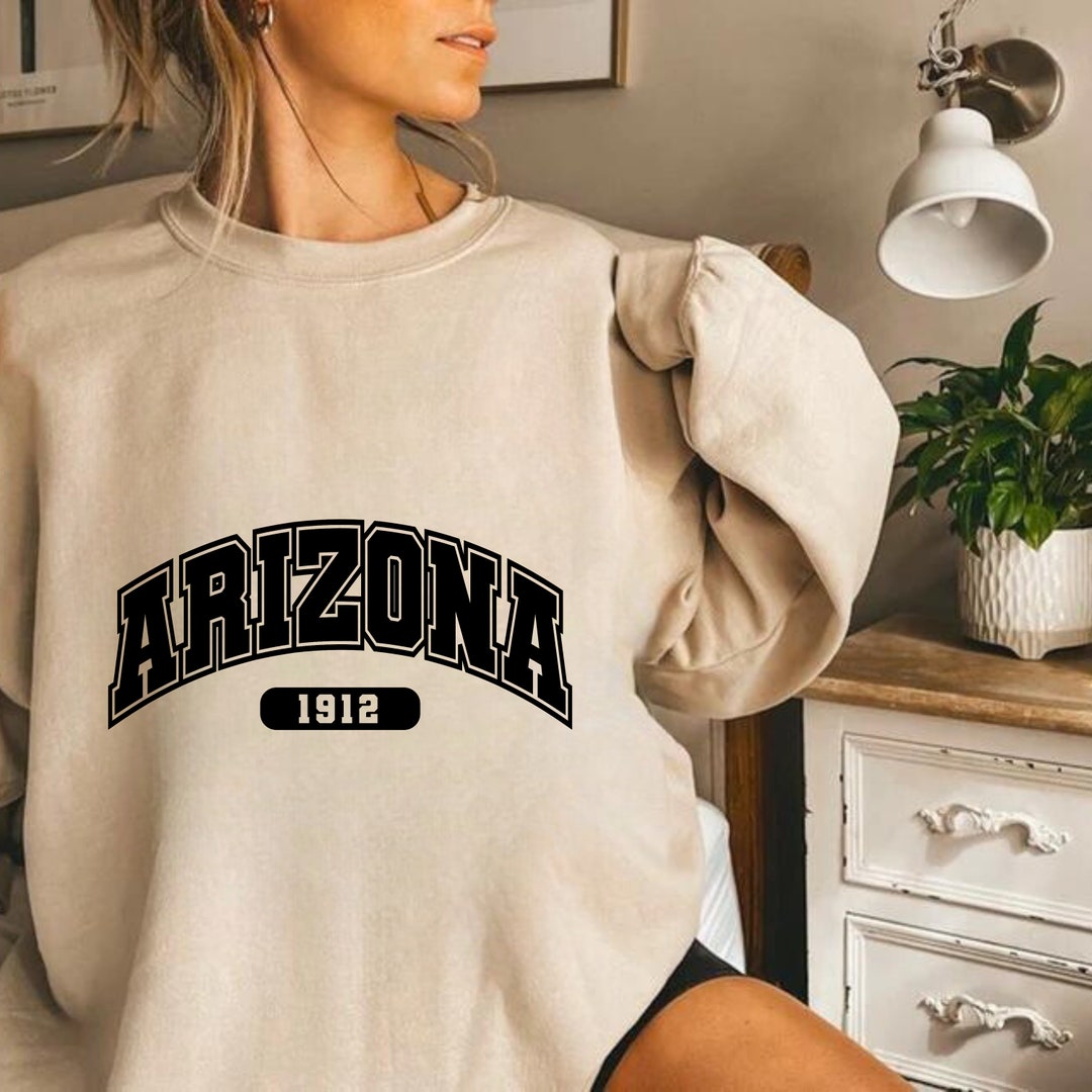 Arizona Sweatshirt, Arizona Pink Print Hoodie, Cute Arizona Fan Sweater ...
